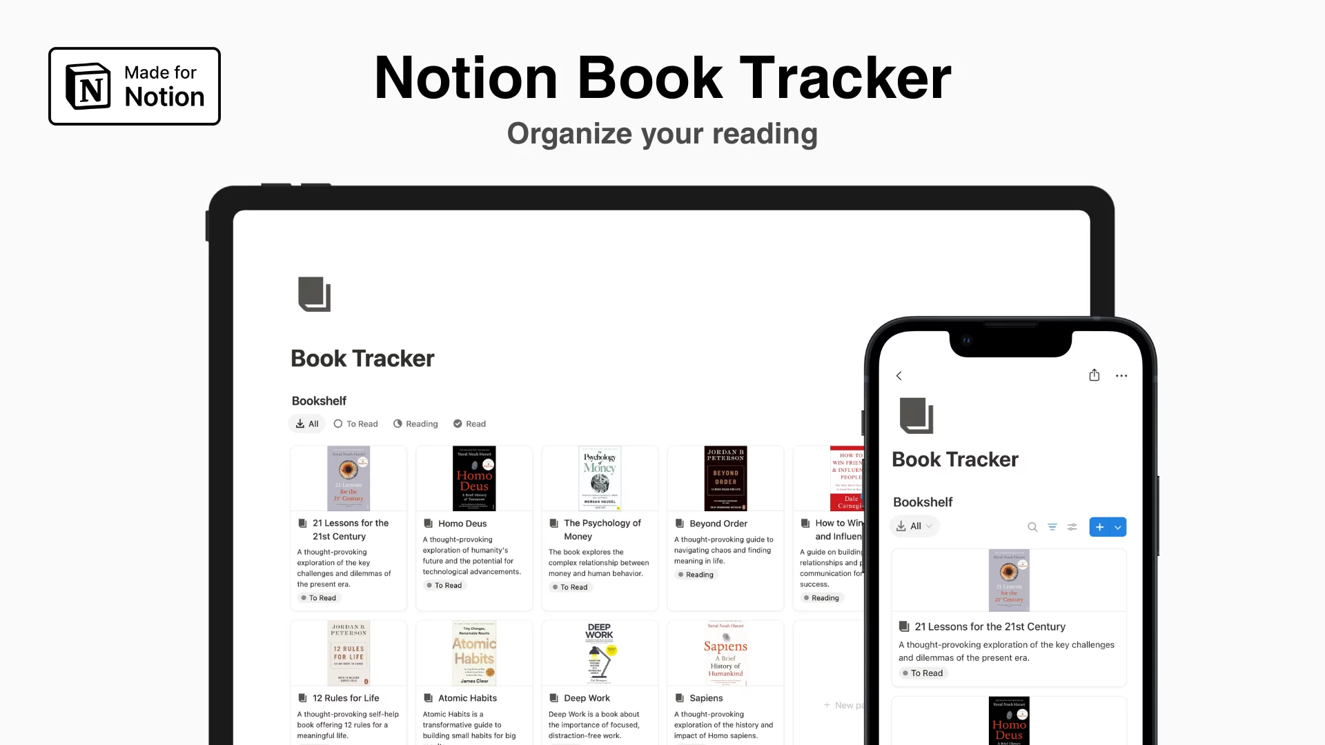 Notion Book Tracker - Personal Template